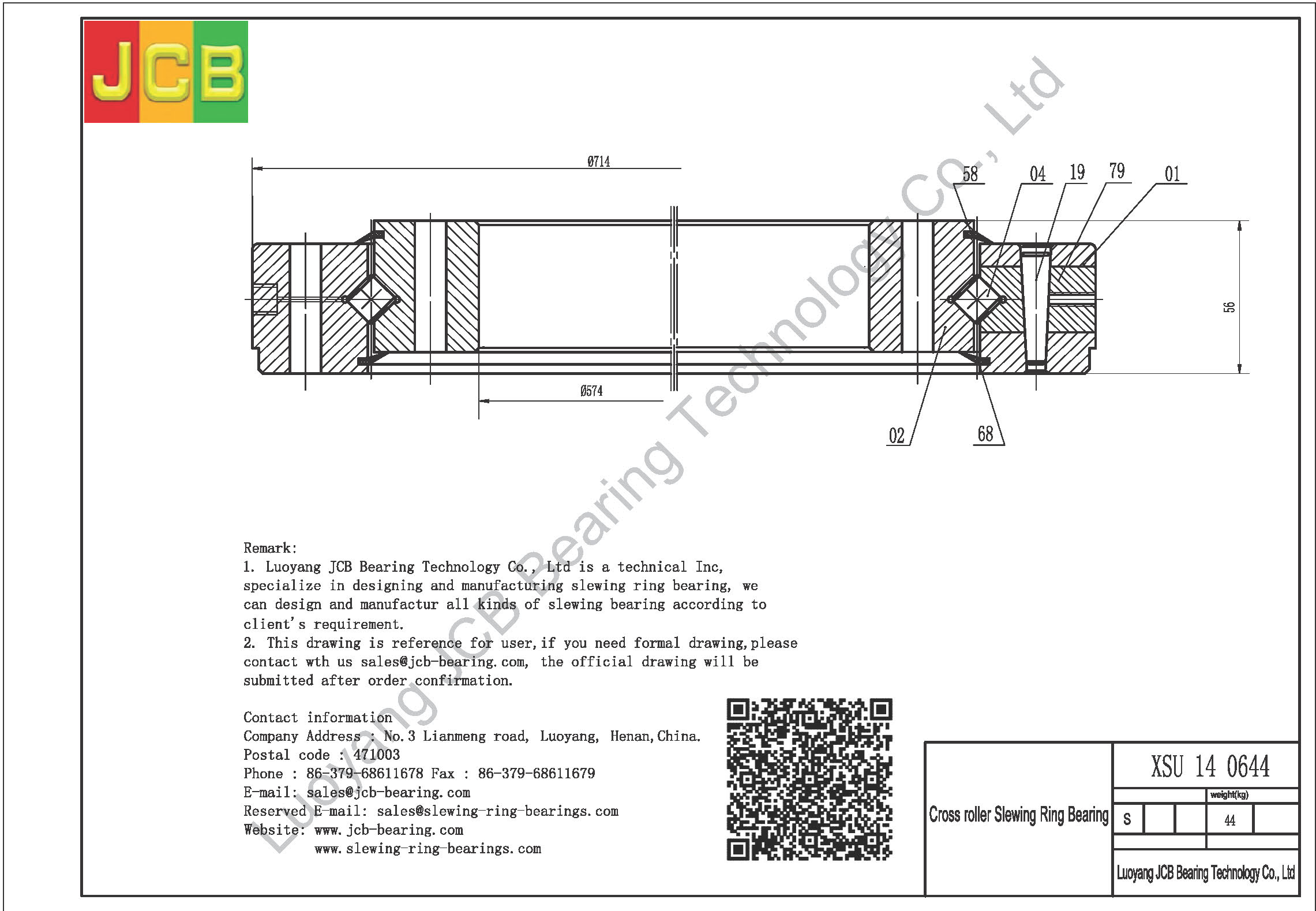 JCB-5 – SLEWING BEARING MANUFACTUTERE